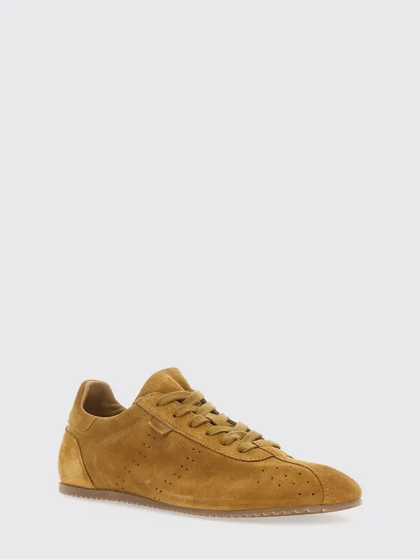 AMI Paris Suede Low-top Lace-up Sneakers With Embossed Logo