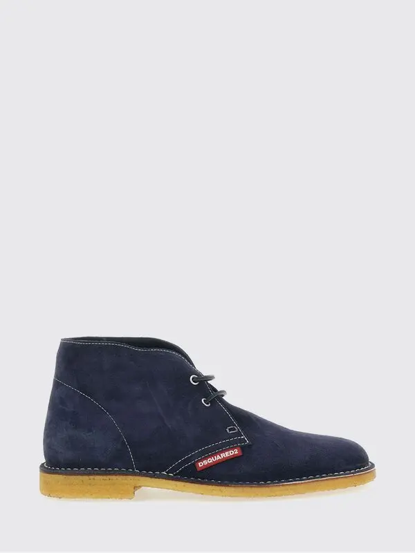 Dsquared2 Suede Calfskin Desert Boots - Blue