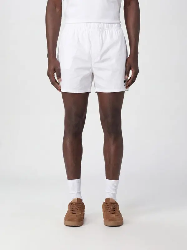 AMI Paris Elasticated Waist Shorts - White