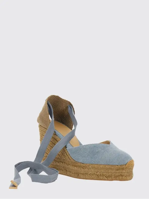 CastaÑer Canvas Wedge Espadrilles With Ankle Tie Laces