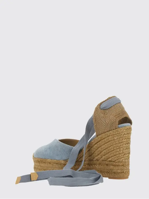 CastaÑer Canvas Wedge Espadrilles With Ankle Tie Laces