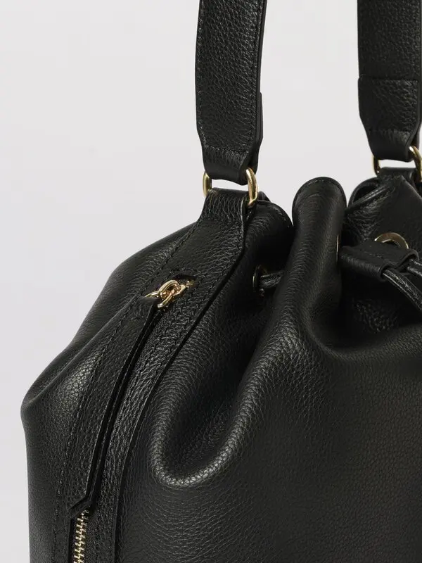 SKYTOS Camilla Pebbled Leather Bucket Bag With Double Handle - Black