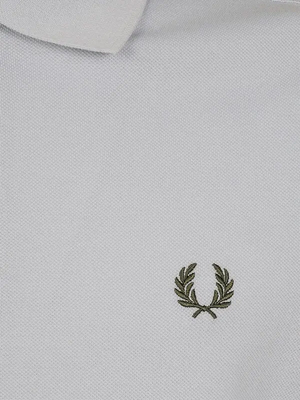 Fred Perry Short-sleeved Cotton Polo Shirt With Embroidered Chest Logo - Blue