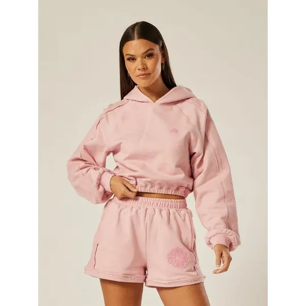 BE ATHLETICA Be The Moment Cropped Hoodie - Blush