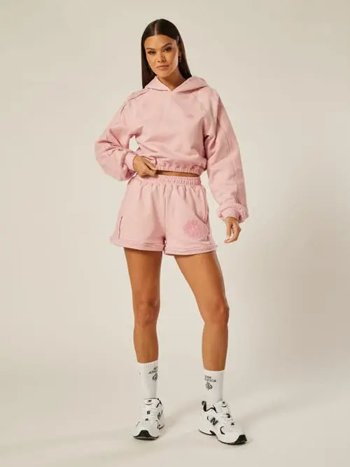 BE ATHLETICA Be The Moment Cropped Hoodie - Blush
