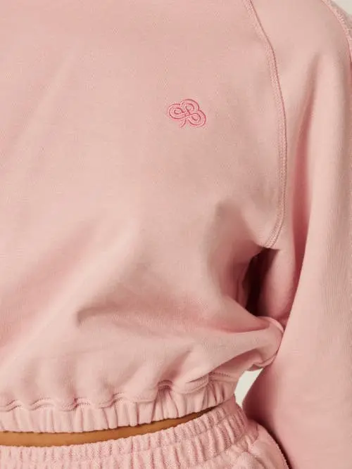 BE ATHLETICA Be The Moment Cropped Hoodie - Blush