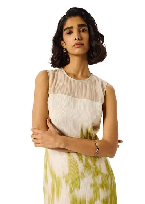 22454328 Sleeveless Round Neck Midi Dress
