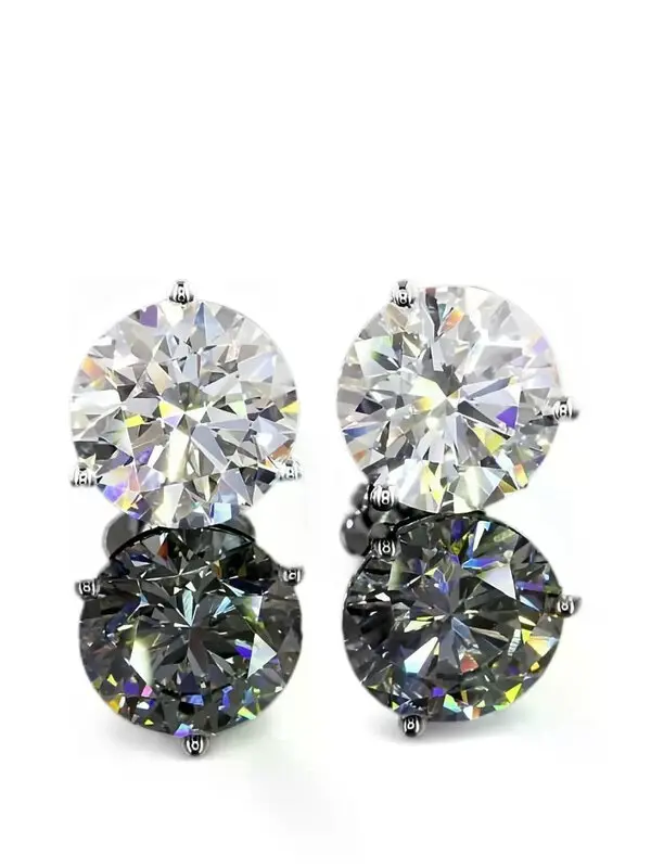 JEWELS AFICIONADO Diamond Stud Earrings - Silver