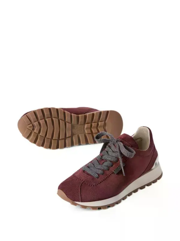 Brunello Cucinelli Suede Runners With Monili Detail