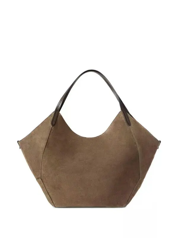 Brunello Cucinelli Water-resistant Alpaca And Wool Prince Of Wales Shopper With Monili