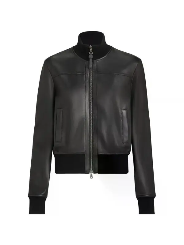 Brunello Cucinelli Nappa Leather Outerwear Jacket With Monili