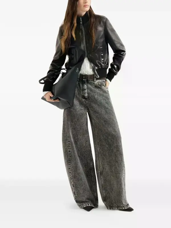 Brunello Cucinelli Nappa Leather Outerwear Jacket With Monili