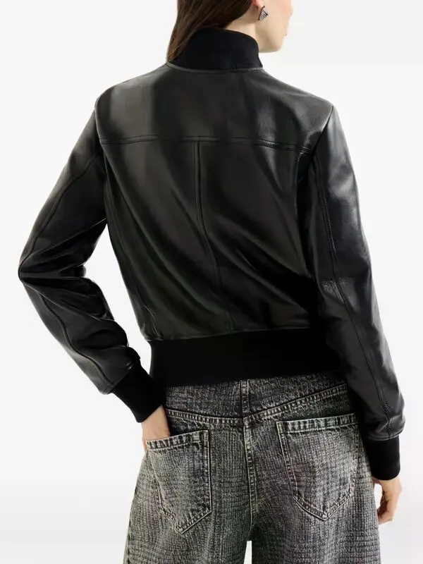 Brunello Cucinelli Nappa Leather Outerwear Jacket With Monili