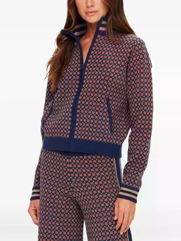 The Upside Lumiere Margot Geometric Track Jacket - Blue