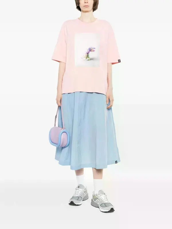 AGNES B. Ribstop Midi Skirt