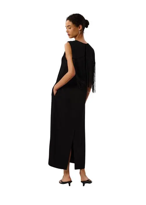 Whistles Midi Dress With Fringe Detail