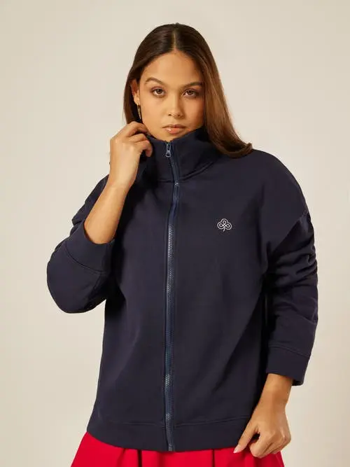 BE ATHLETICA Varsity Athletica Full Zip Sweatshirt - Midnight