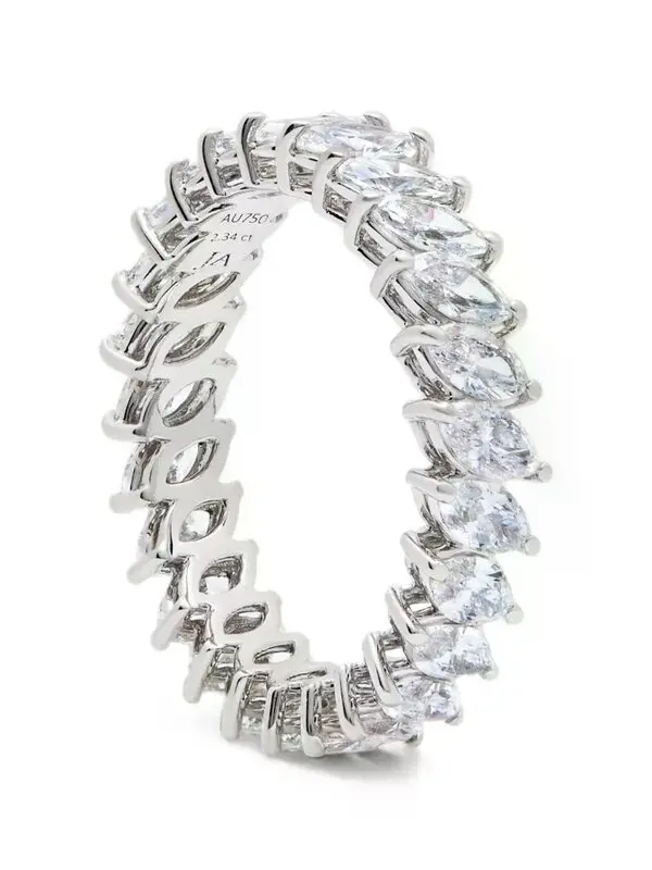 JEWELS AFICIONADO Diamond Eternity Band Ring - Silver