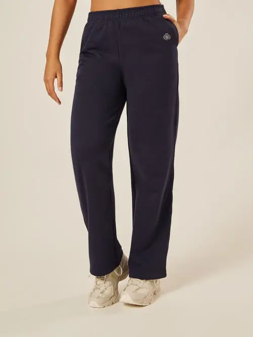 BE ATHLETICA Varsity Athletica Wide Leg Joggers - Midnight