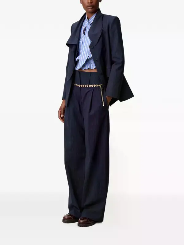 Claudie Pierlot Pinstripe Pleated Trousers
