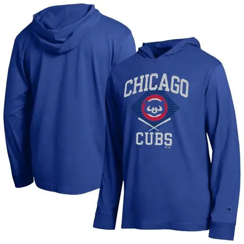Champion Chicago Cubs Cooperstown Hooded Long-sleeve T-shirt - Royal