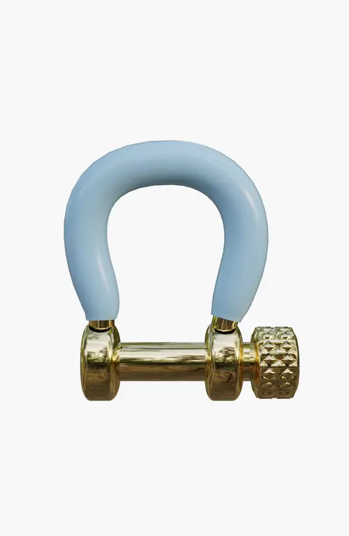 SPICY DAN 18-karat Gold Plated Enamel Carabiner - Light Blue