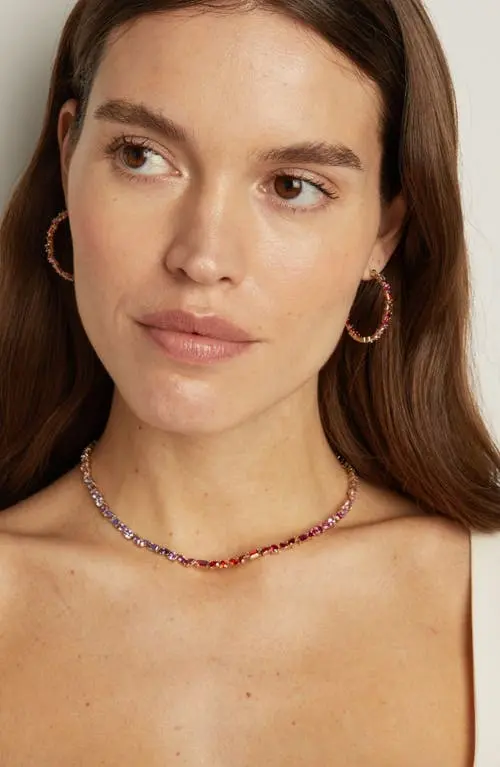 AURATE Mixed Shape Tennis Necklace