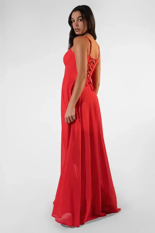 TA3 Sculpting V-wire Maxi Dress With Built-in Shapewear