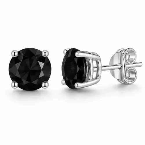 DONATELLO GIAN Sterling Silver Round Moissanite Studs