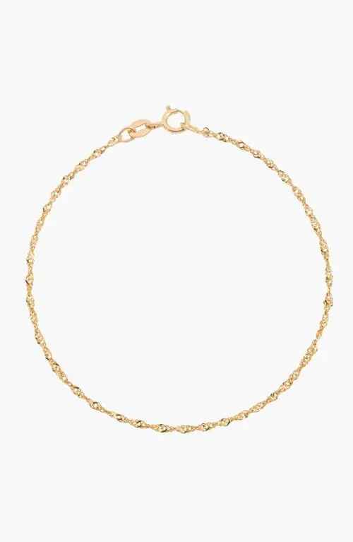 AURATE Barely There Chain Bracelet - Yellow
