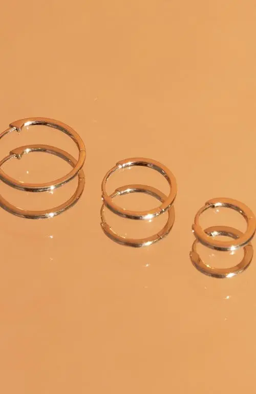 AURATE Hinged Huggie Earrings