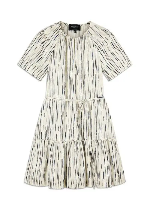 Whistles Abstract Stripe Short Dress