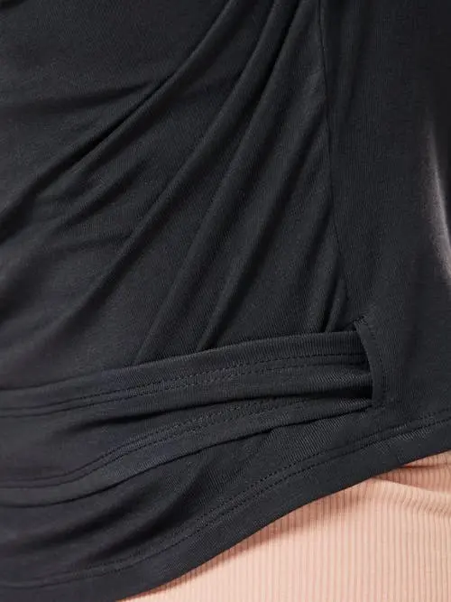 BE ATHLETICA Ultimate Wrap Top - Midnight