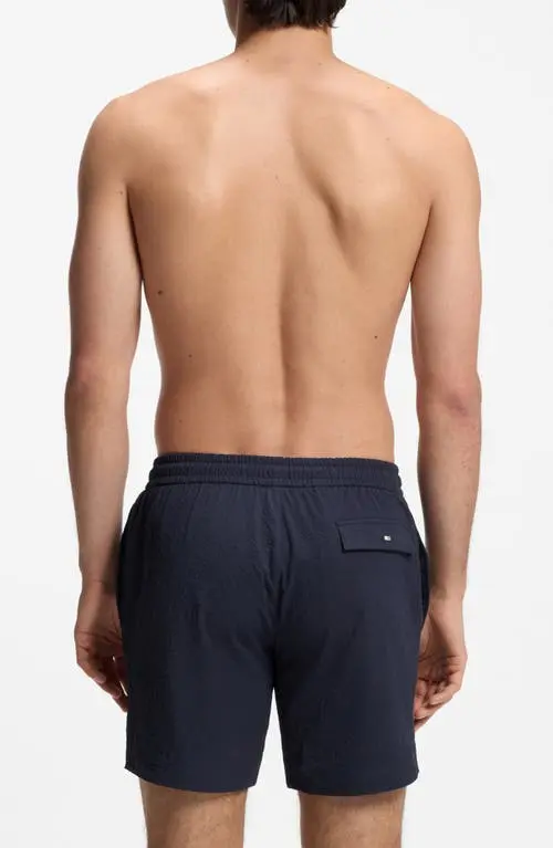 BOSS Relax Swim Trunks With Drawstring Waist