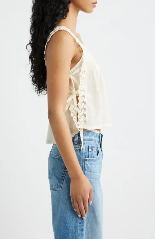 Steve Madden Easten Pintuck Lace Tank