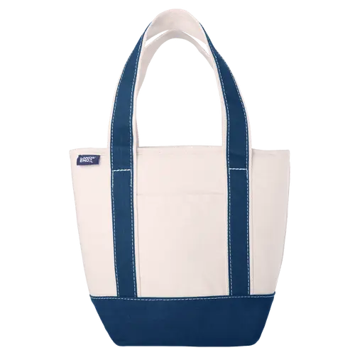 LANDS' END Small Insulated Tote Bag With Zip Closure, Travel Cooler Bag For The Pool, Park - Navy