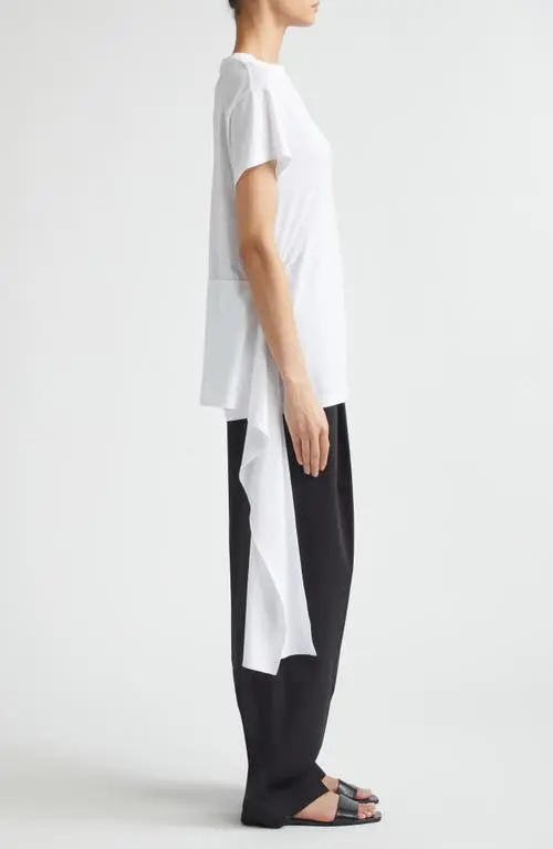TOTEME Tie Waist Jersey T-shirt - White
