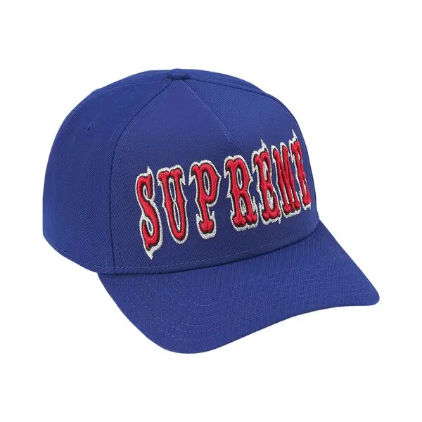Supreme Gothic Outline Adjustable Baseball Cap - Blue
