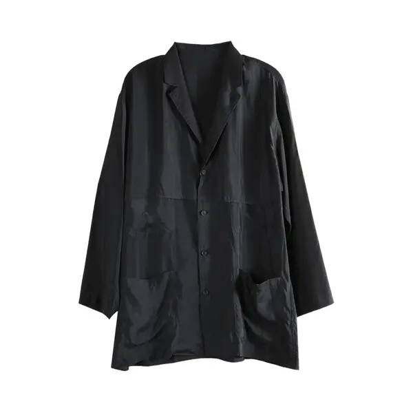 YOHJI YAMAMOTO POUR HOMME Front Double Shirt Jacket - Black