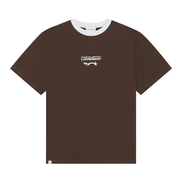 CHARLES JEFFREY Logo Tee /light Blue - Brown