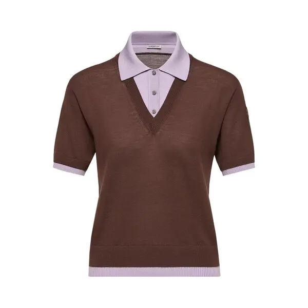 Moncler Short-sleeve Polo 'burgundy