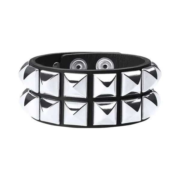 Supreme Studded Leather Bracelet - Black