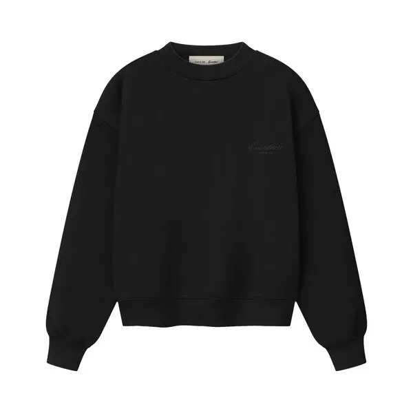 Fear Of God Signature Classic Crewneck Sweatshirt - Black