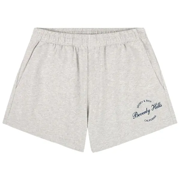 SPORTY & RICH Beverly Script Disco Short 'heather - Grey