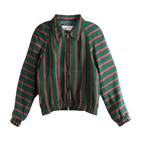 Dries Van Noten Fluid Striped Jacket 'bottle