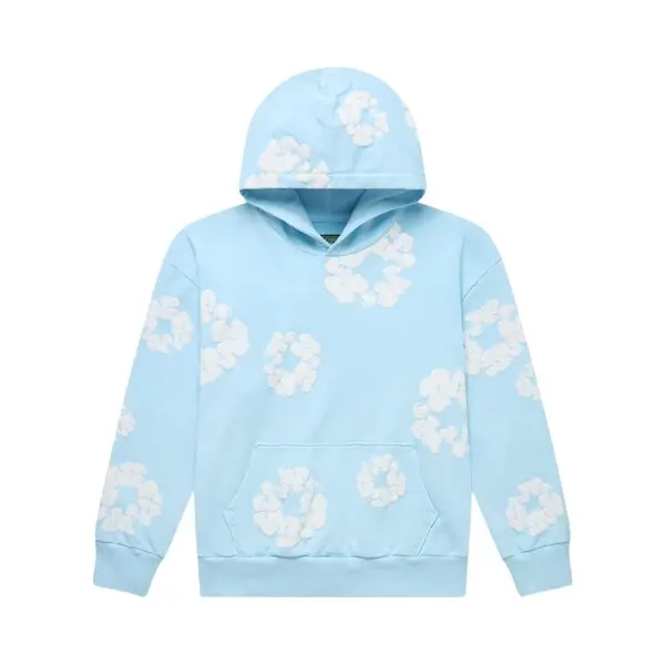 DENIM TEARS Cotton Wreath Hooded Sweatshirt - Blue