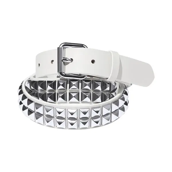 Supreme Studded Leather Belt - White