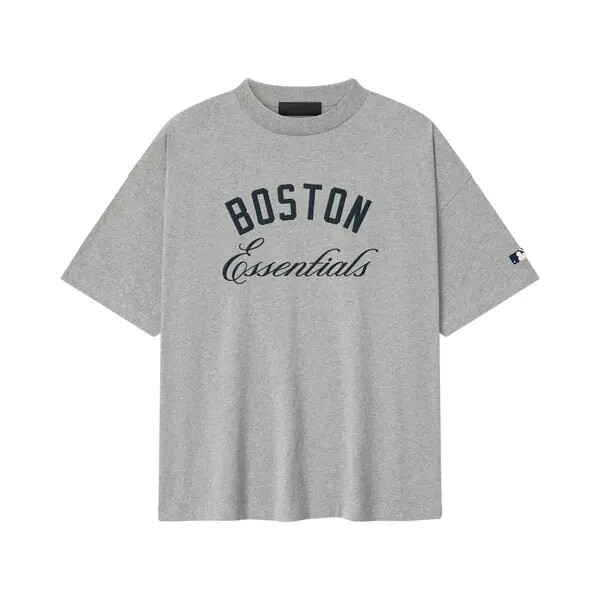 Fear Of God Red Sox 90s Tee 'concrete Heather