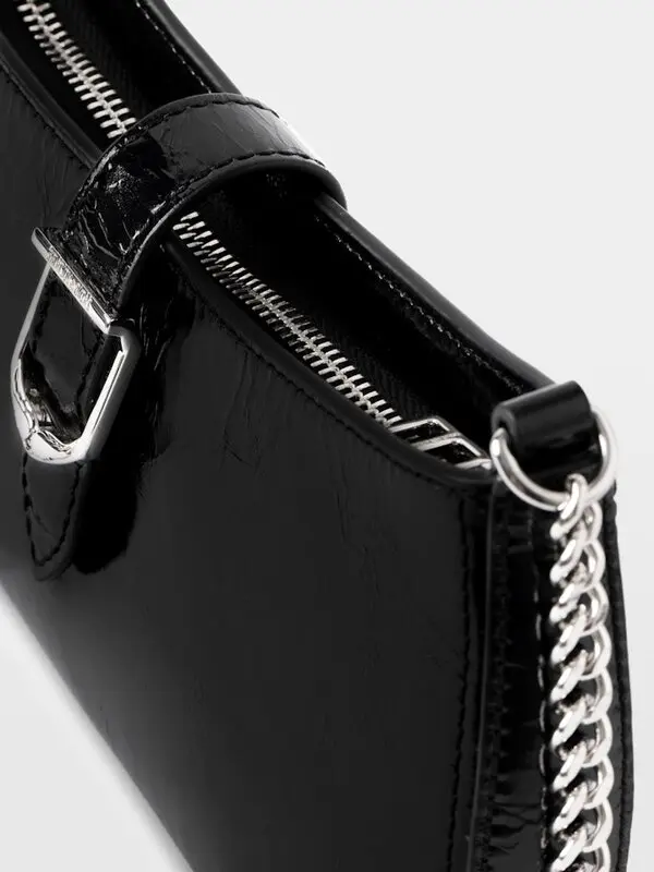 Zadig&Voltaire Janis Patent Leather Shoulder Bag