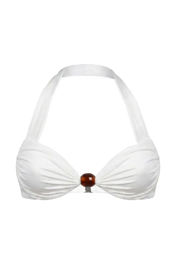NICHOLAS Sirena Halter Bikini Top - Ivory